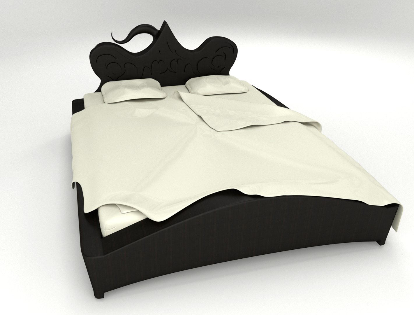 3d Model Bed Design Wood