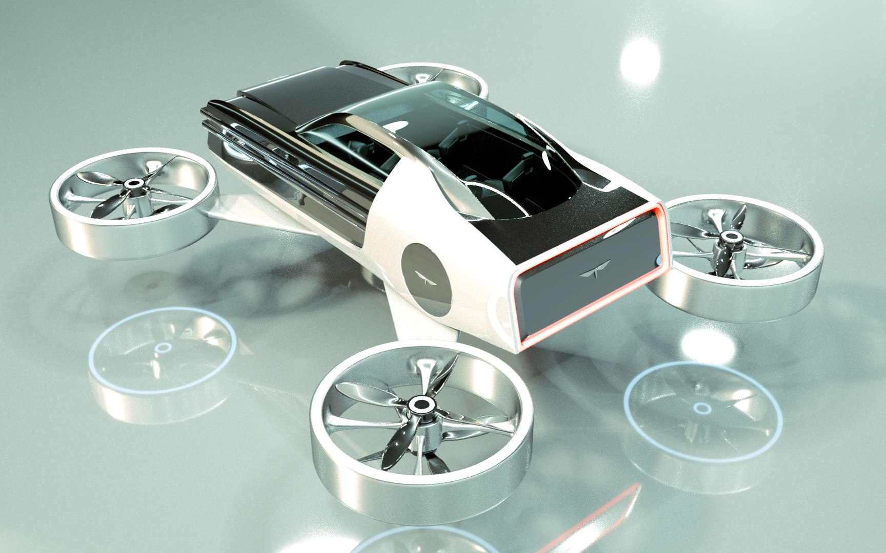 Car copter 3D model - TurboSquid 1330905