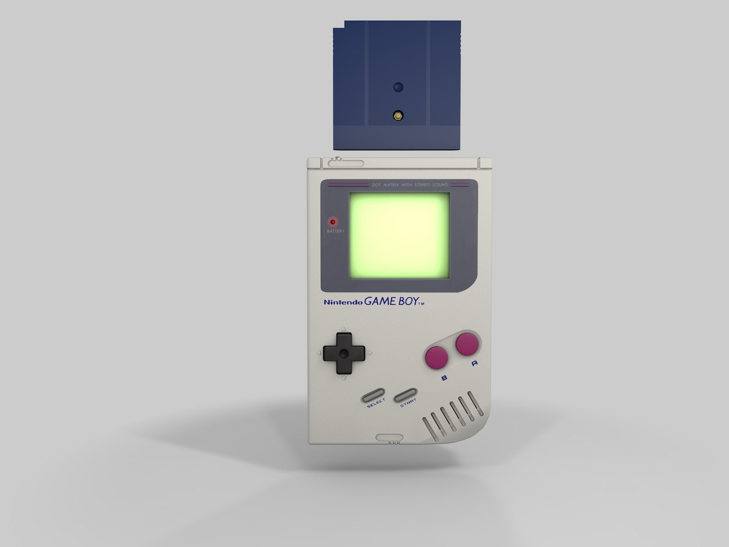 3d Nintendo Gameboy Model