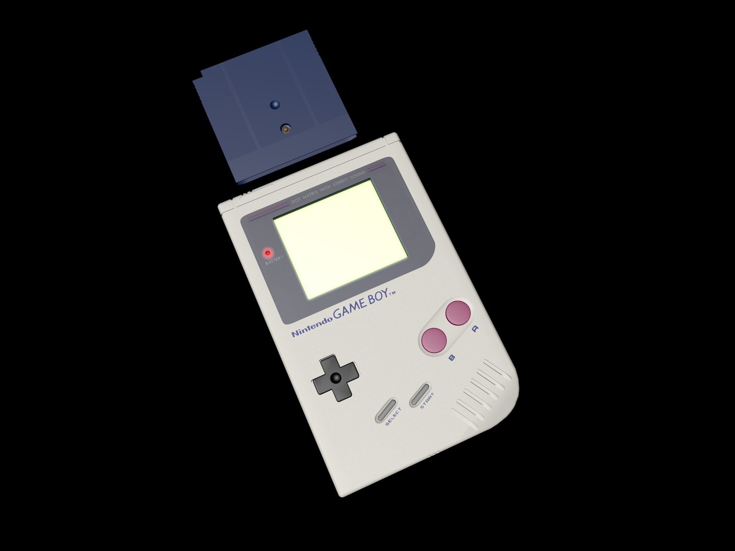 3d Nintendo Gameboy Model