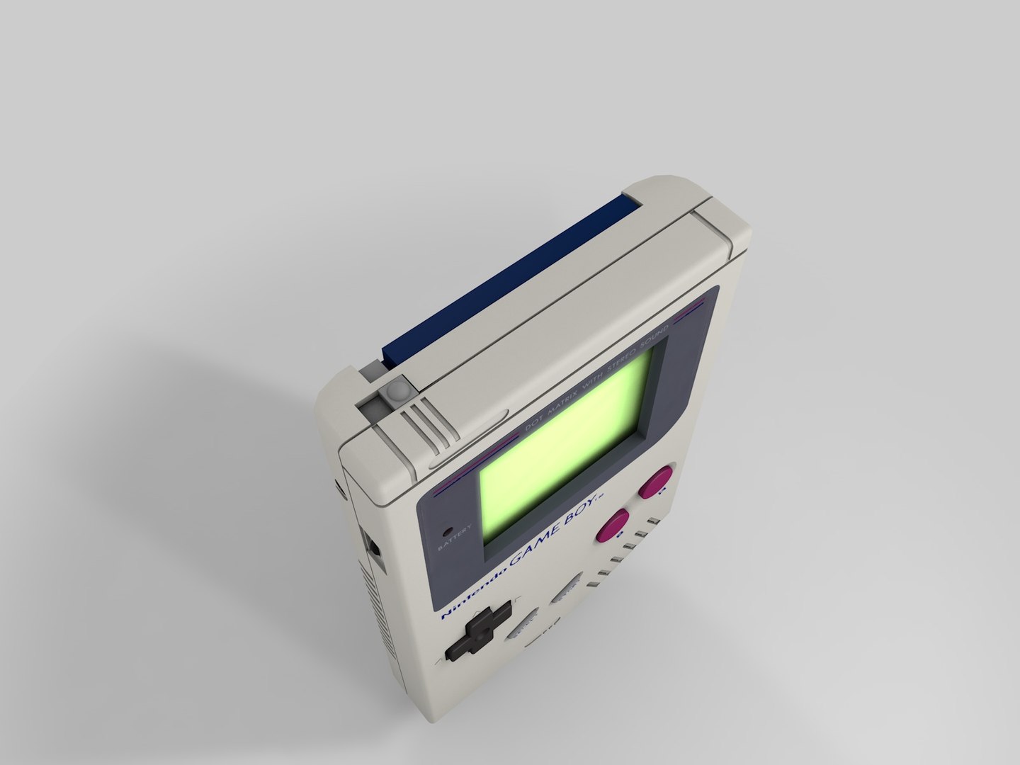 3d Nintendo Gameboy Model