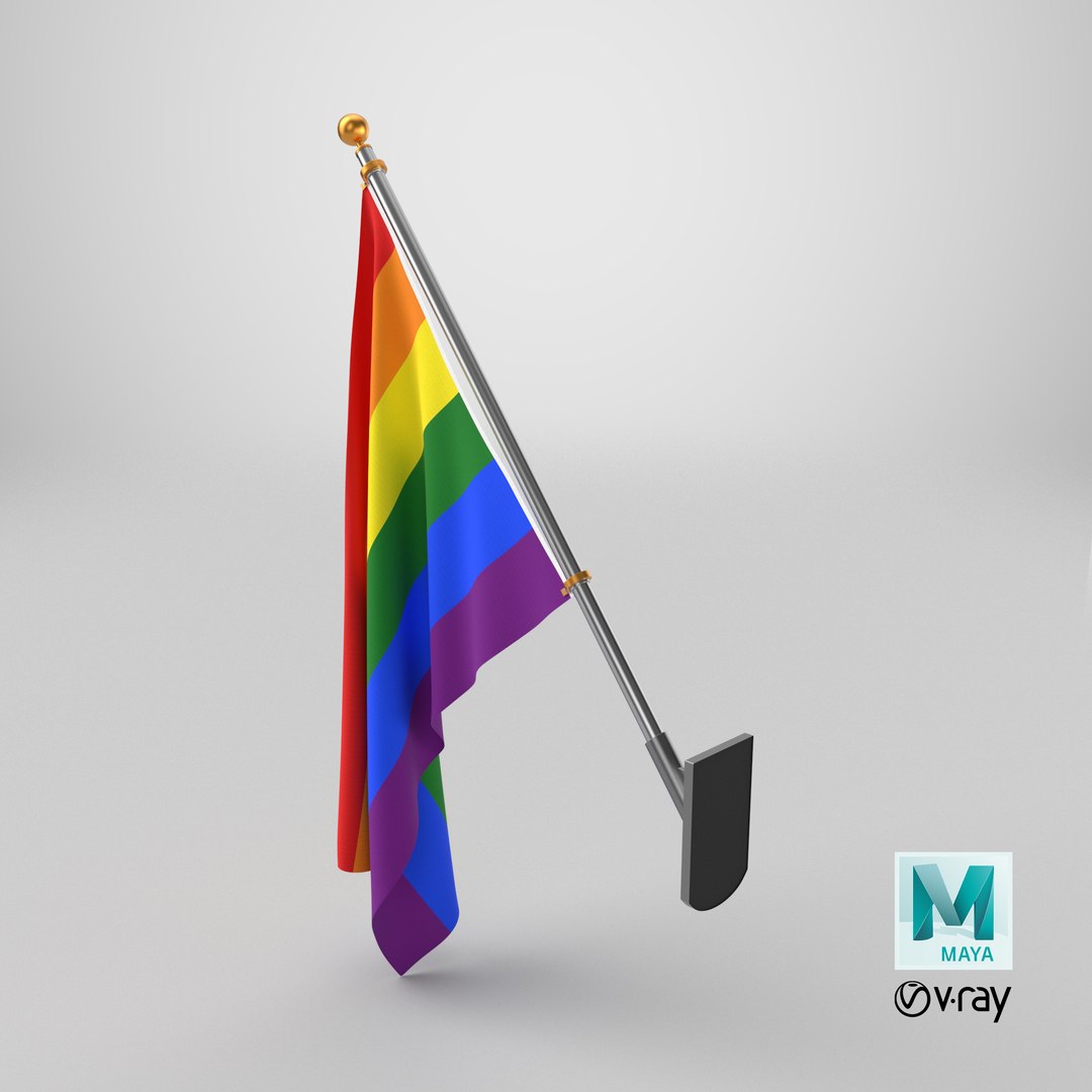 3D Model Wall Flag LGBT - Pride - TurboSquid 2221183