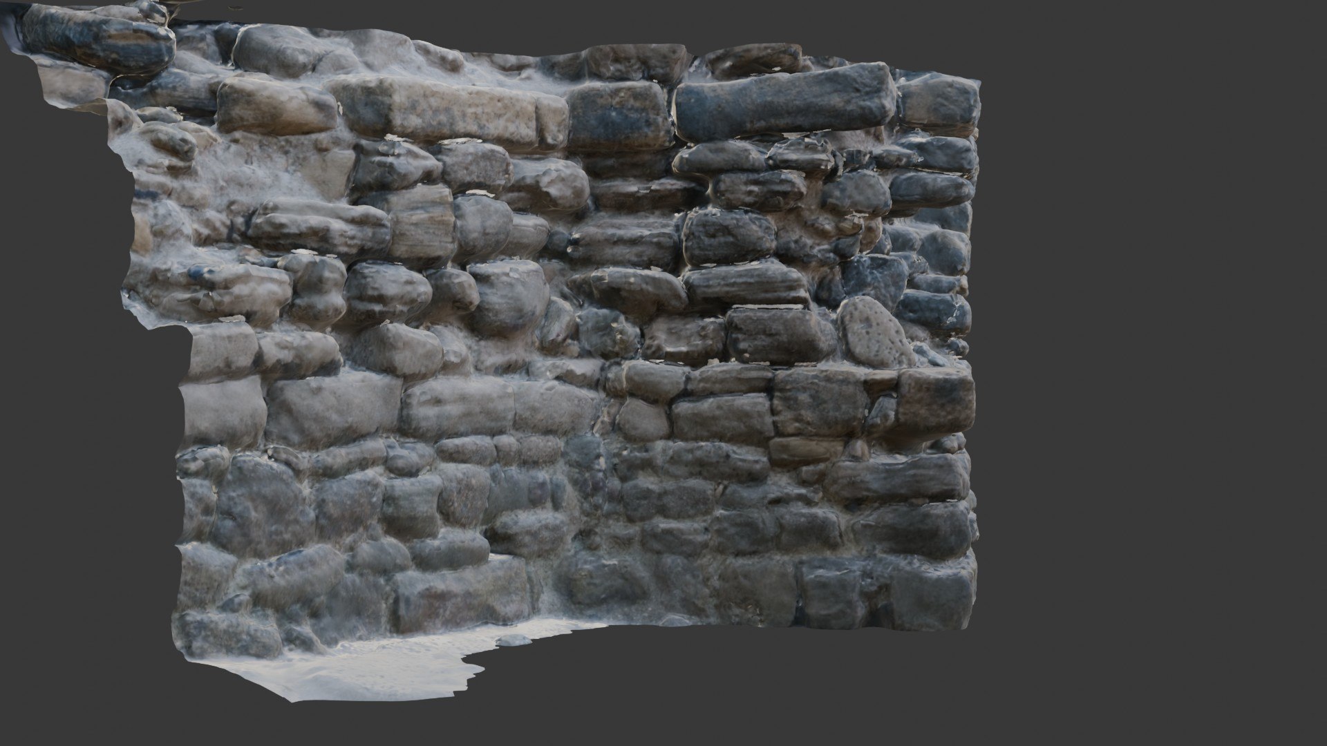 3D Ancient Stone Wall Ruins Photorealistic - TurboSquid 2395192
