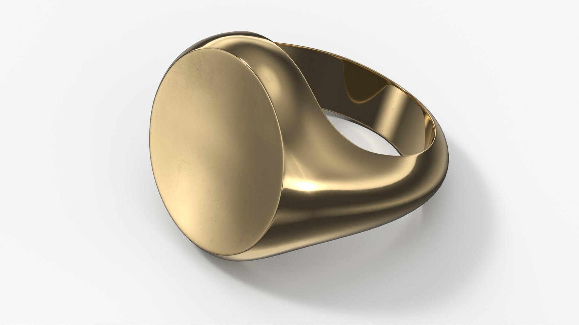 3D Flat Top Crest Ring Gold - TurboSquid 2428687