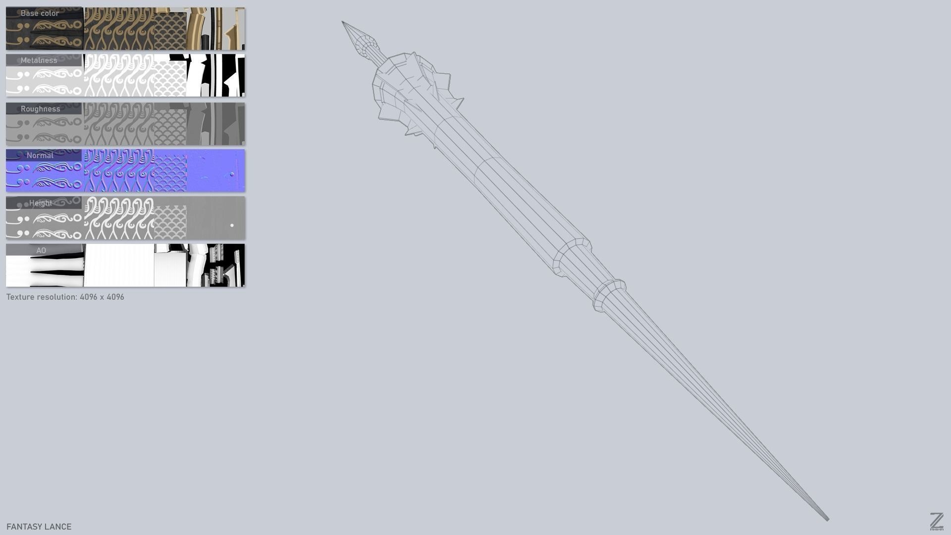 Fantasy Lance Collection 3D Model - TurboSquid 2237672