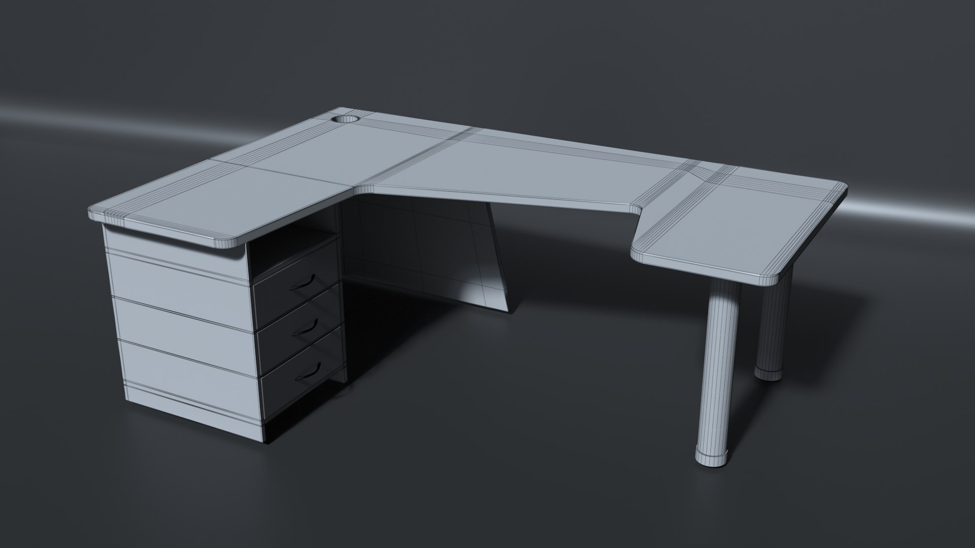 Gaming Table 3D Model - TurboSquid 1739358