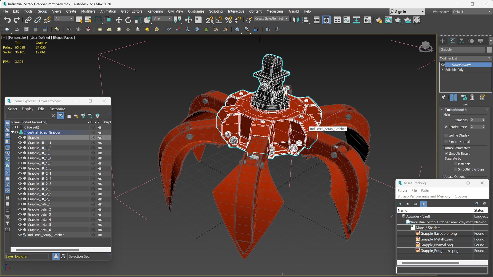 3D Industrial Scrap Grabber - TurboSquid 2359987