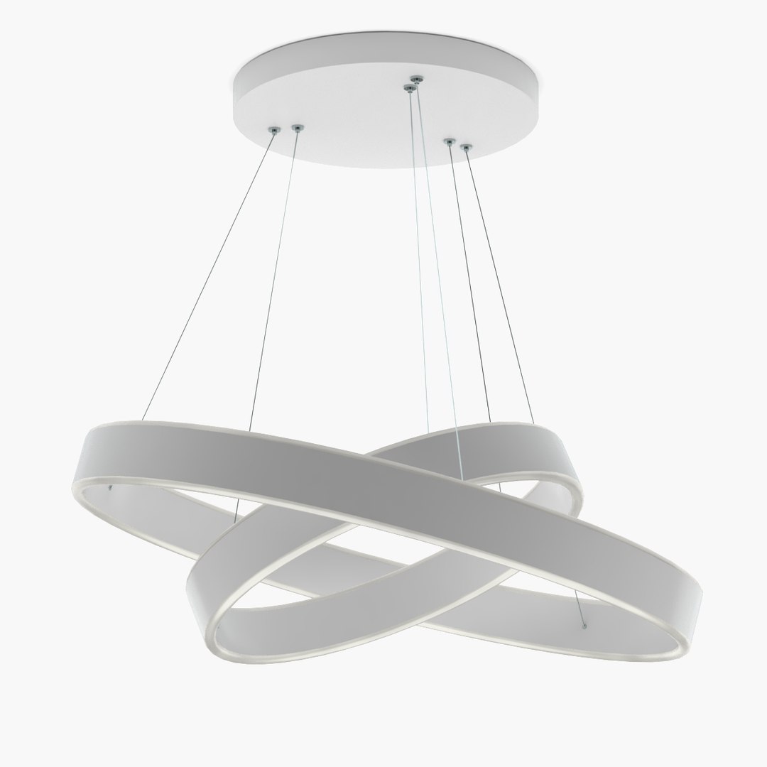 modelo 3d Ceiling light - Modern double rings halo chandelier with LED ...