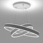 Suspension Lamp - Modern Double Rings Chandelier With LED 3D Model ...