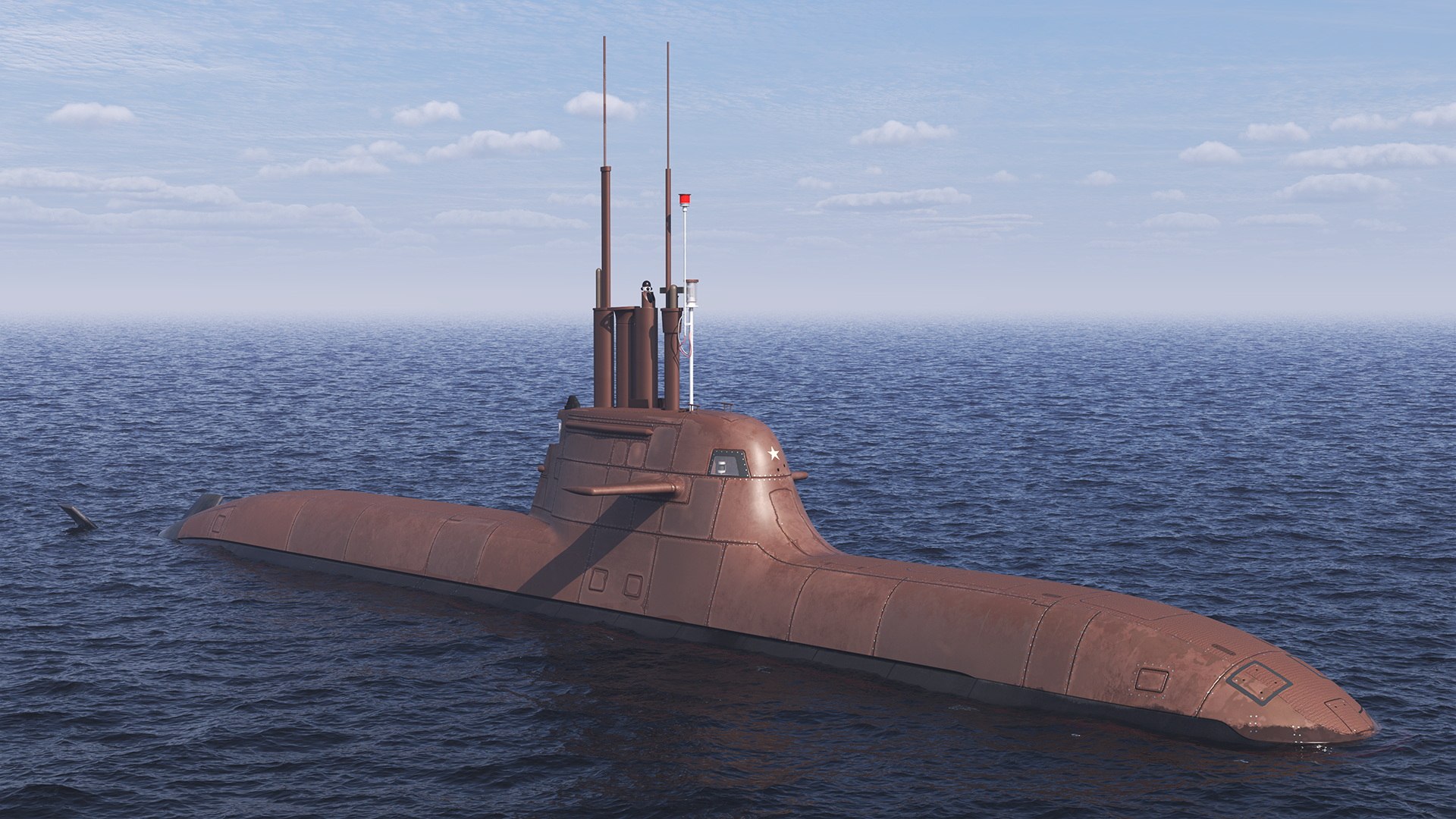 3D Diesel Submarine HDW Class 212A Half Wet Rigged - TurboSquid 2065284