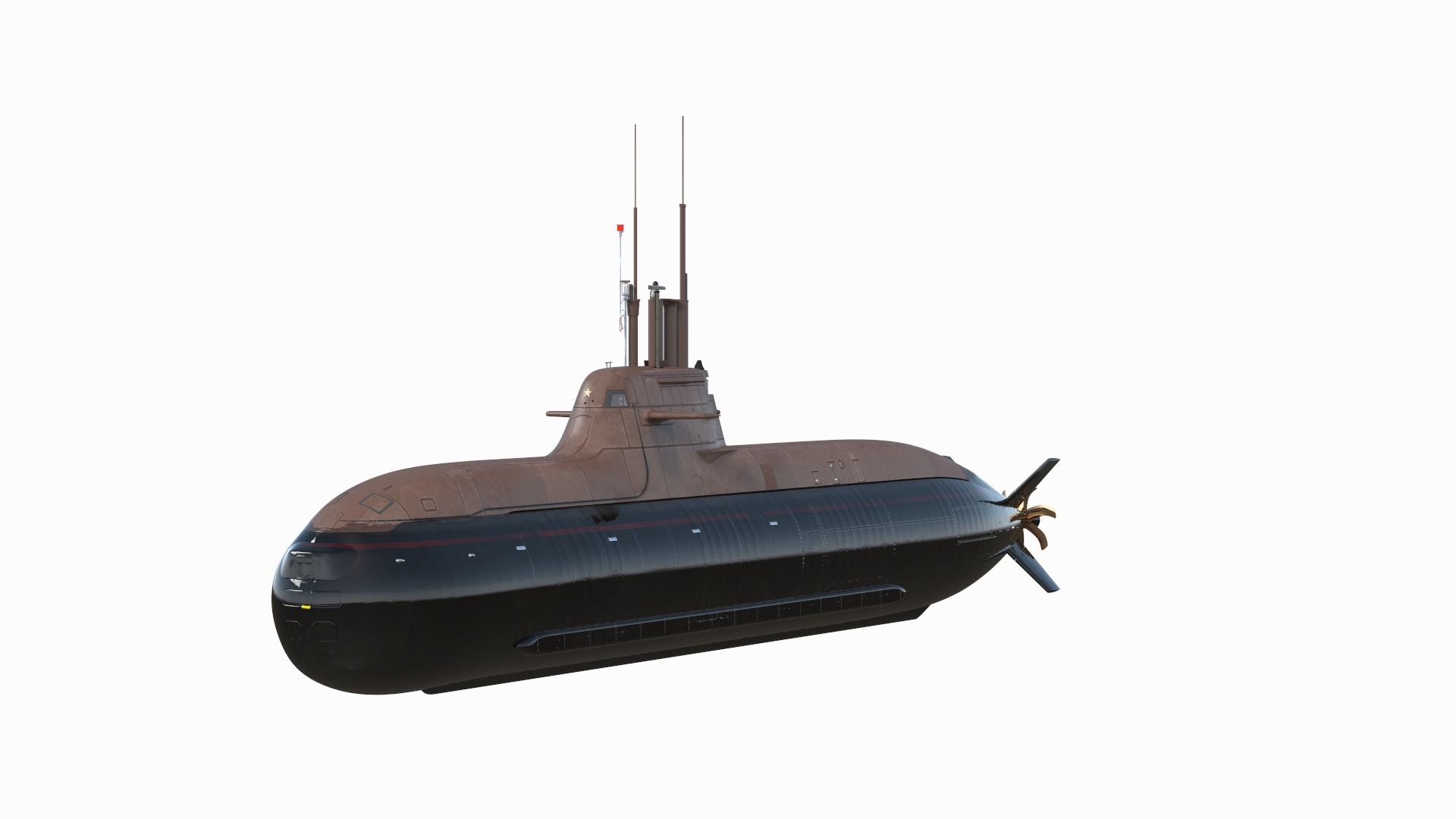 3D Diesel Submarine HDW Class 212A Half Wet Rigged - TurboSquid 2065284
