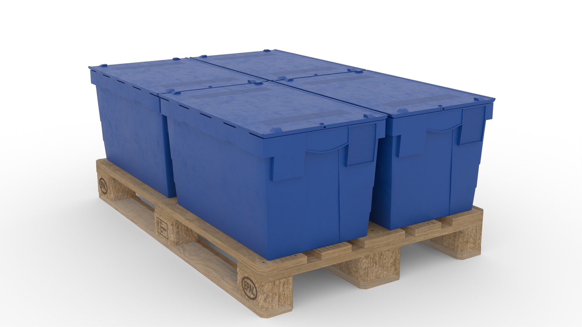 Euronorm Box With Integrated Lid Model - TurboSquid 2140208