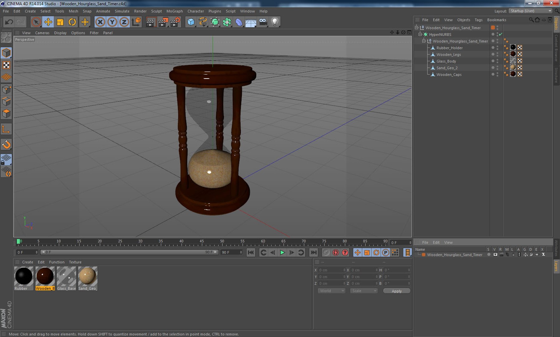 3D Wooden Hourglass Sand Timer Model - TurboSquid 1297425