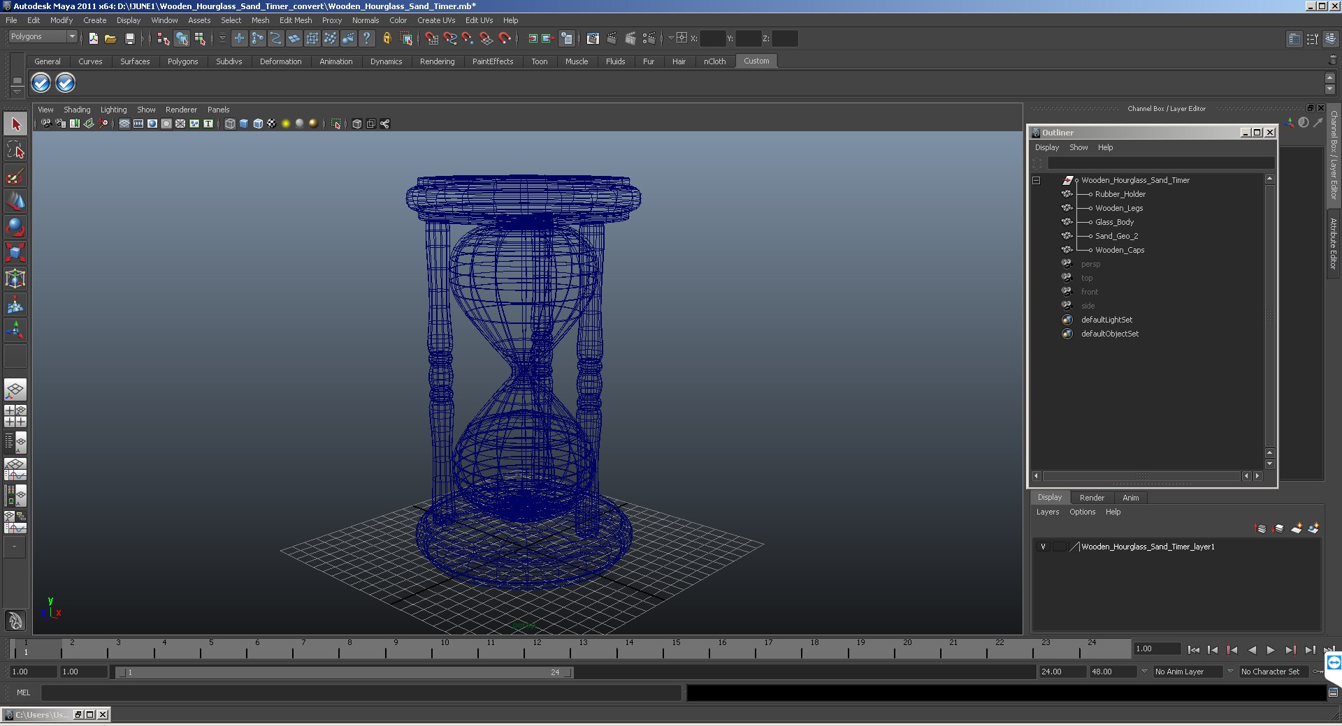 3D Wooden Hourglass Sand Timer Model - TurboSquid 1297425