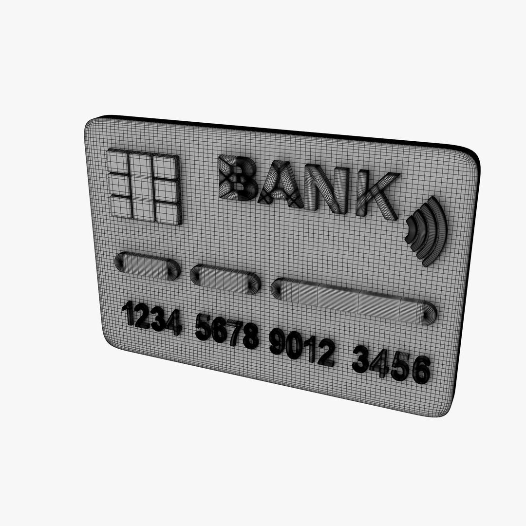 Bank Card 3D Model - TurboSquid 2325083