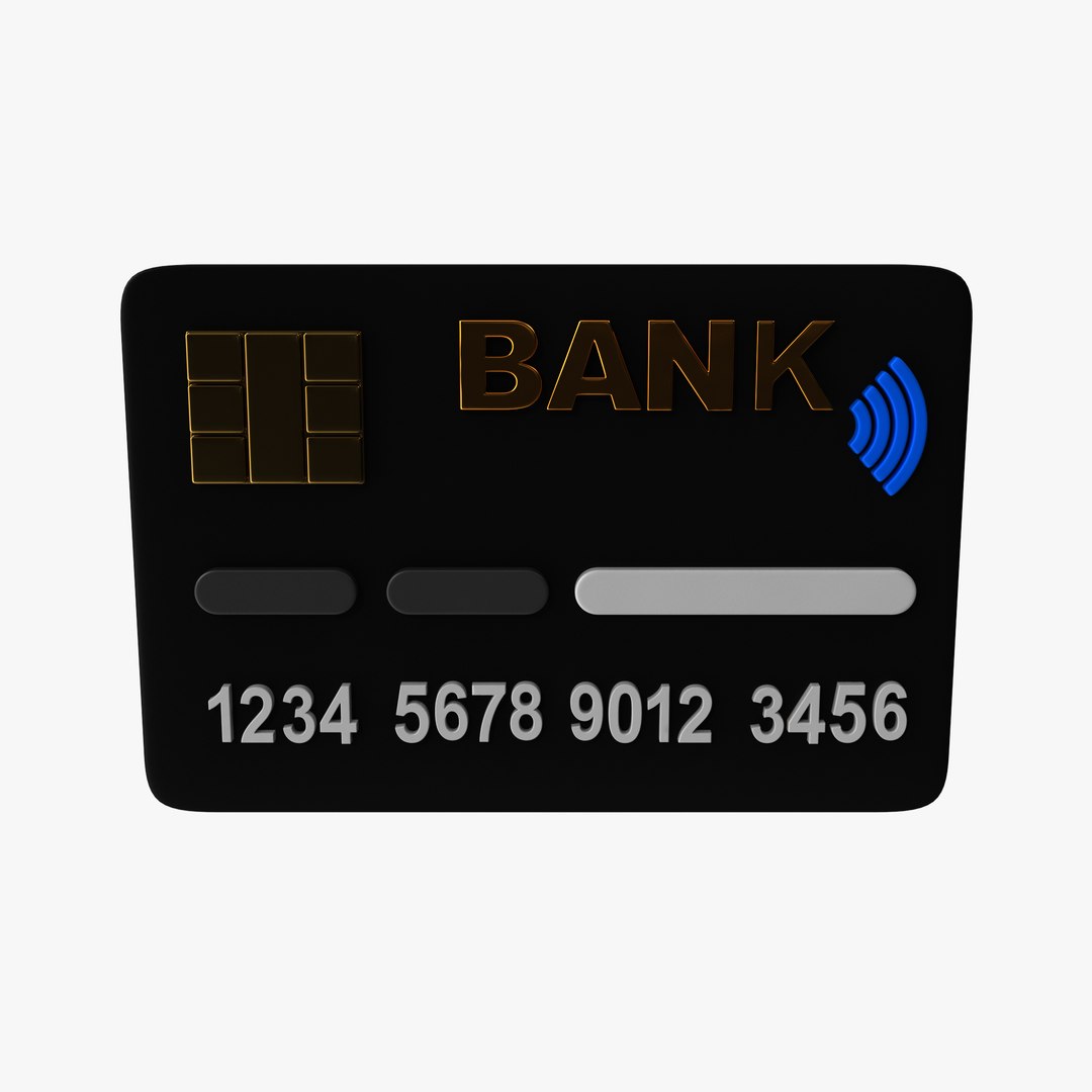Bank Card 3D Model - TurboSquid 2325083