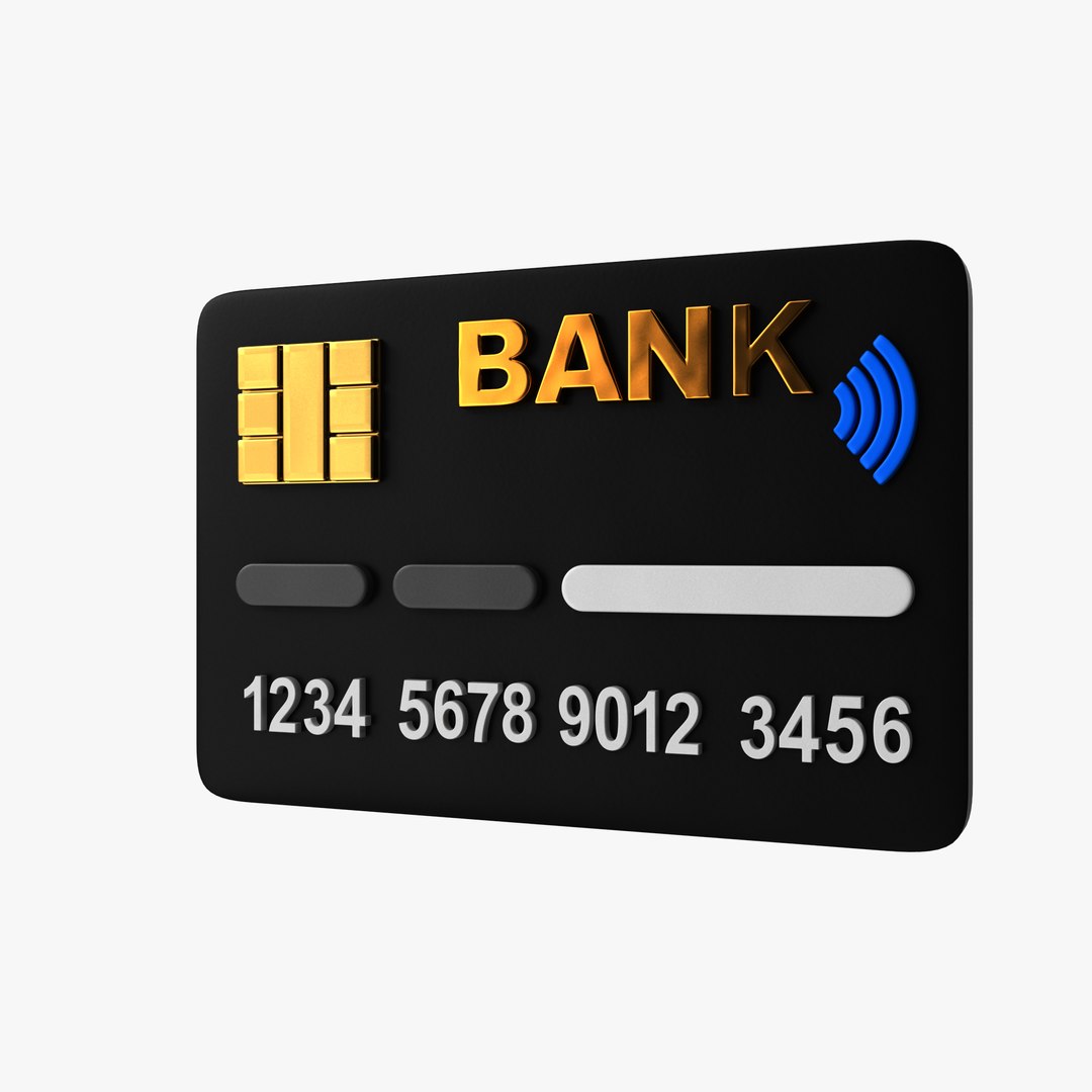 Bank Card 3D Model - TurboSquid 2325083