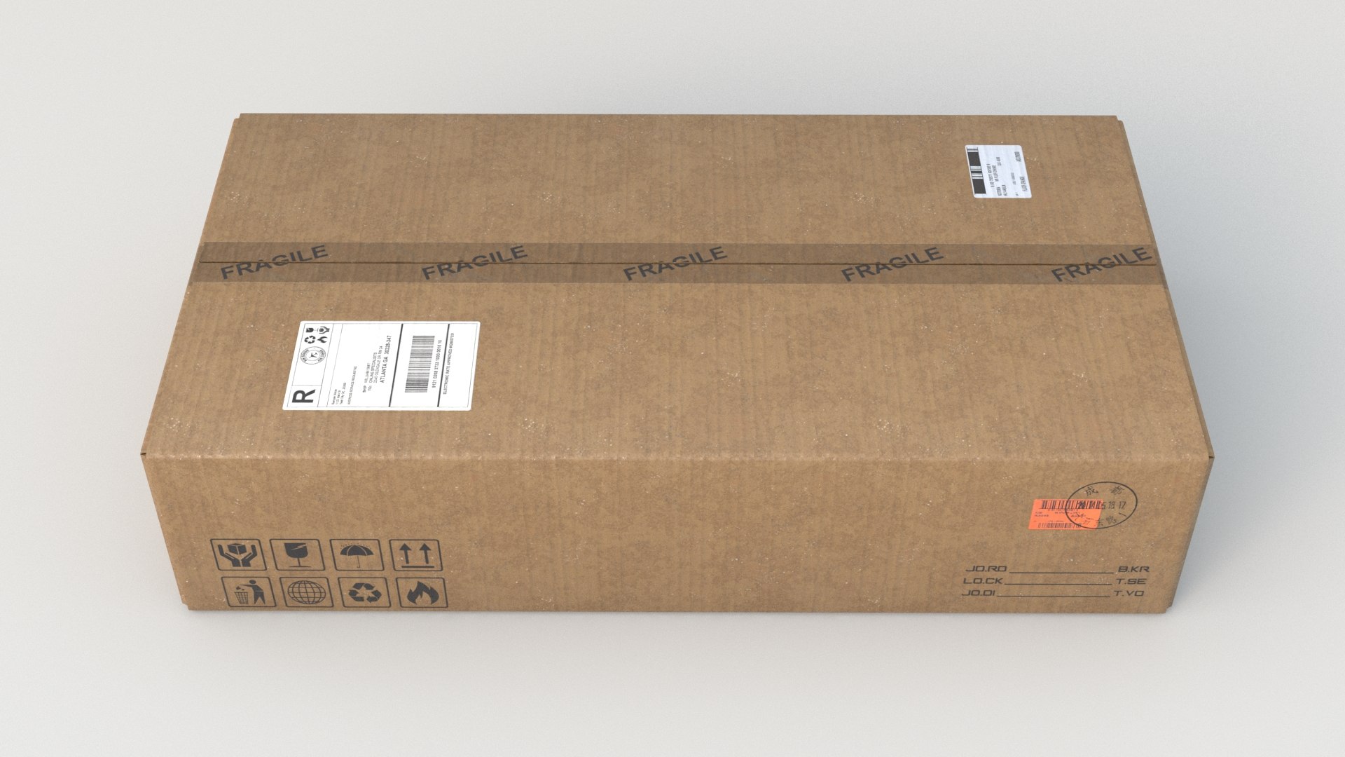Cardboard Box Long UHD Model - TurboSquid 2224661