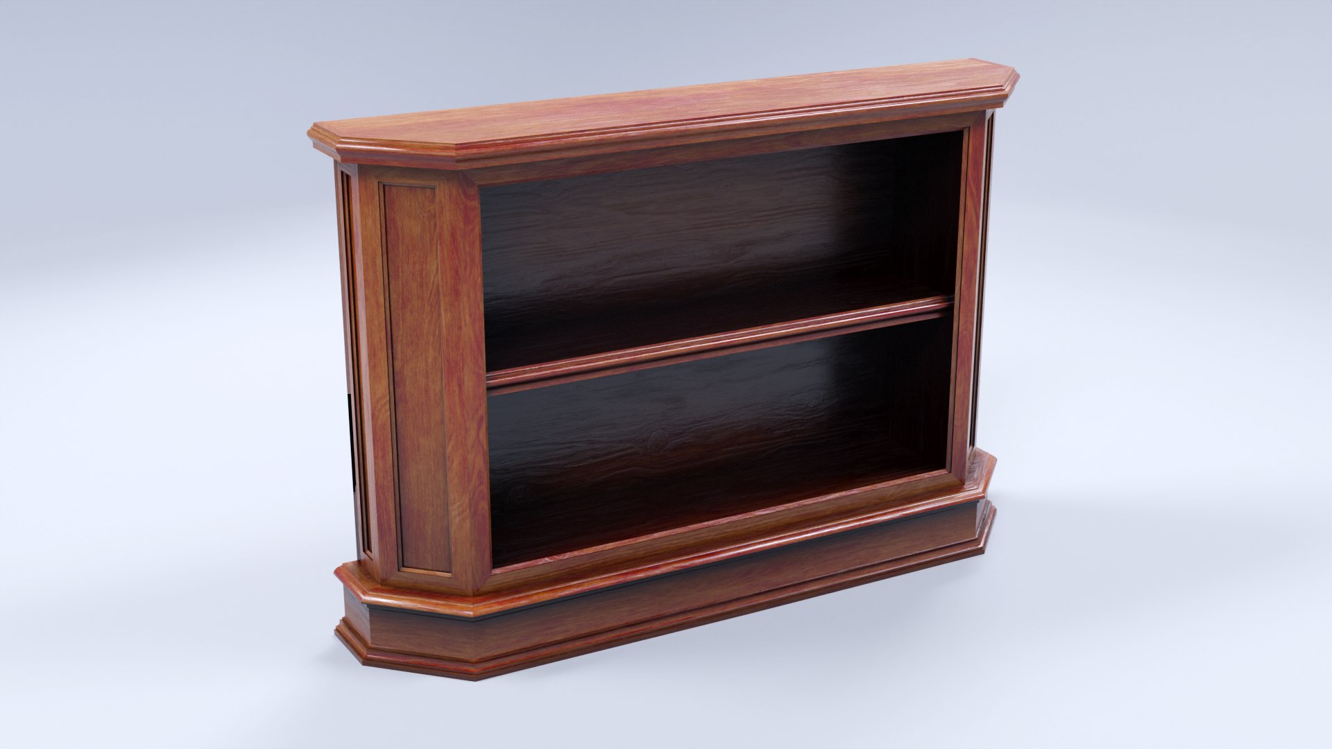 Low classic bookcase 3D model - TurboSquid 2086323
