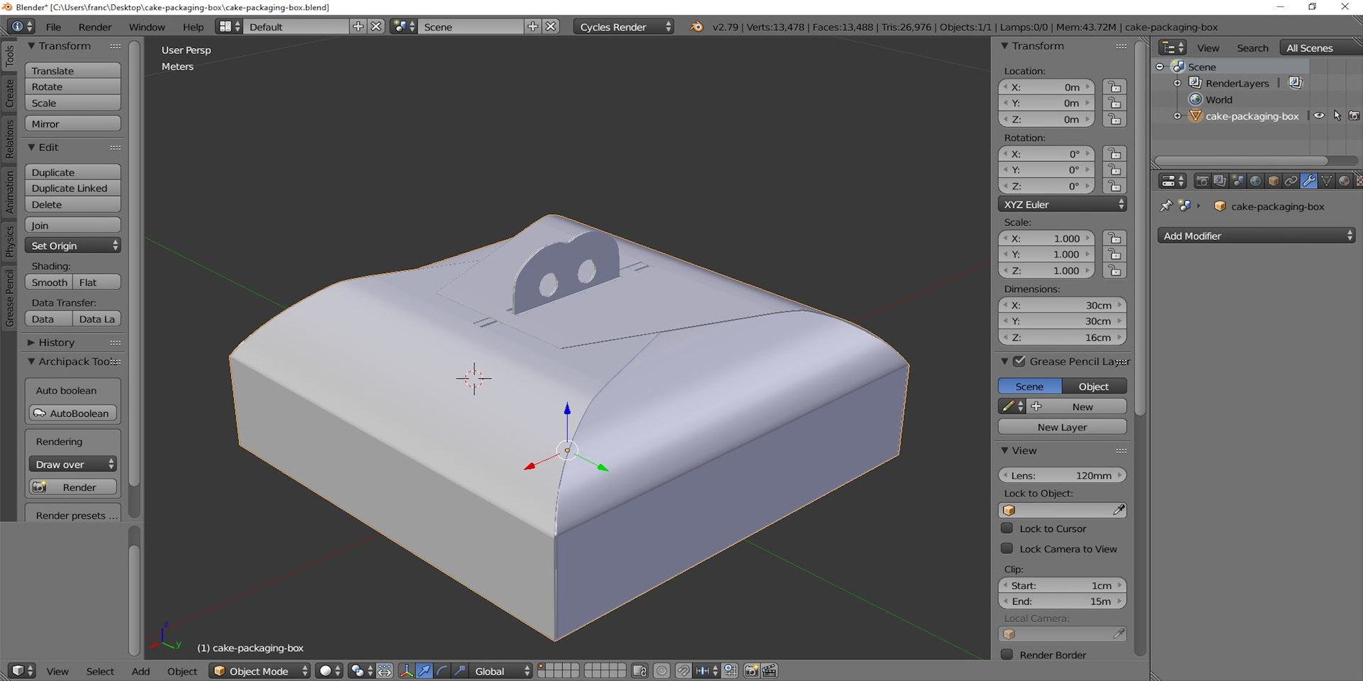 Cake Packaging Box 3D Model - TurboSquid 1745779