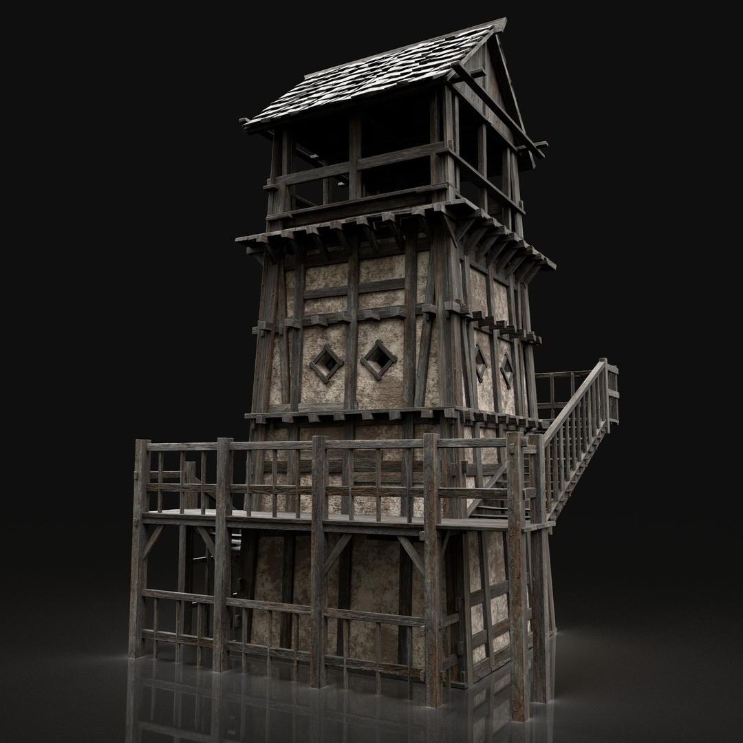 Medieval watchtower tower model - TurboSquid 1687683