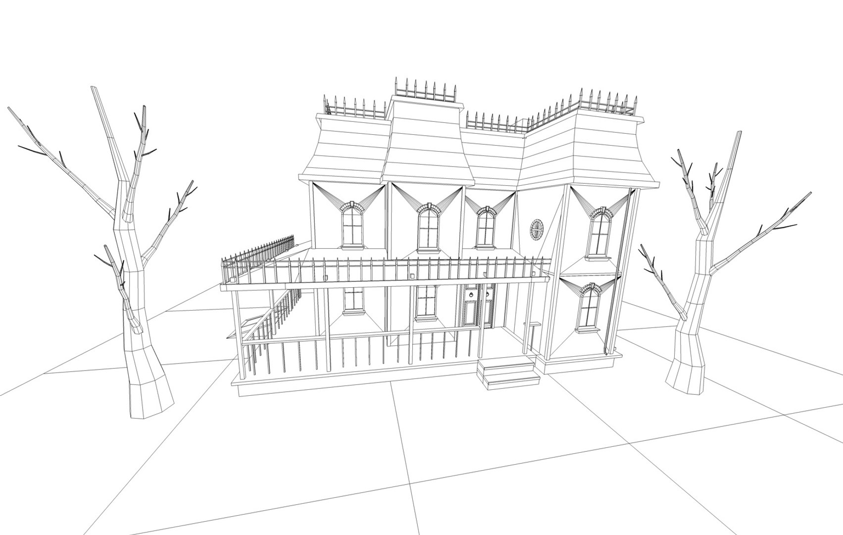 3d Haunted House Model