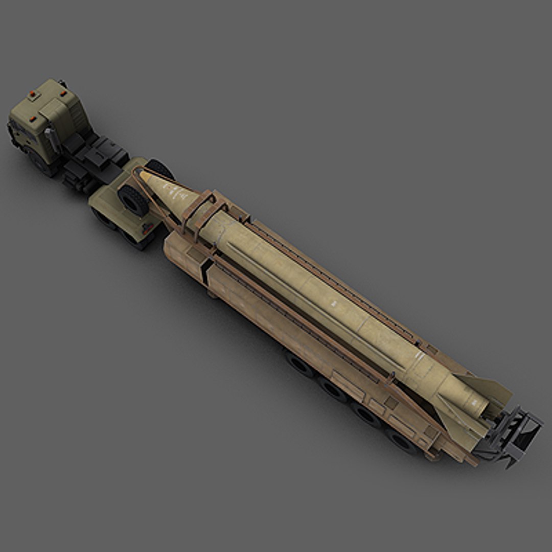 Shahab-3 Ballistic Missile Rocket 3d Model