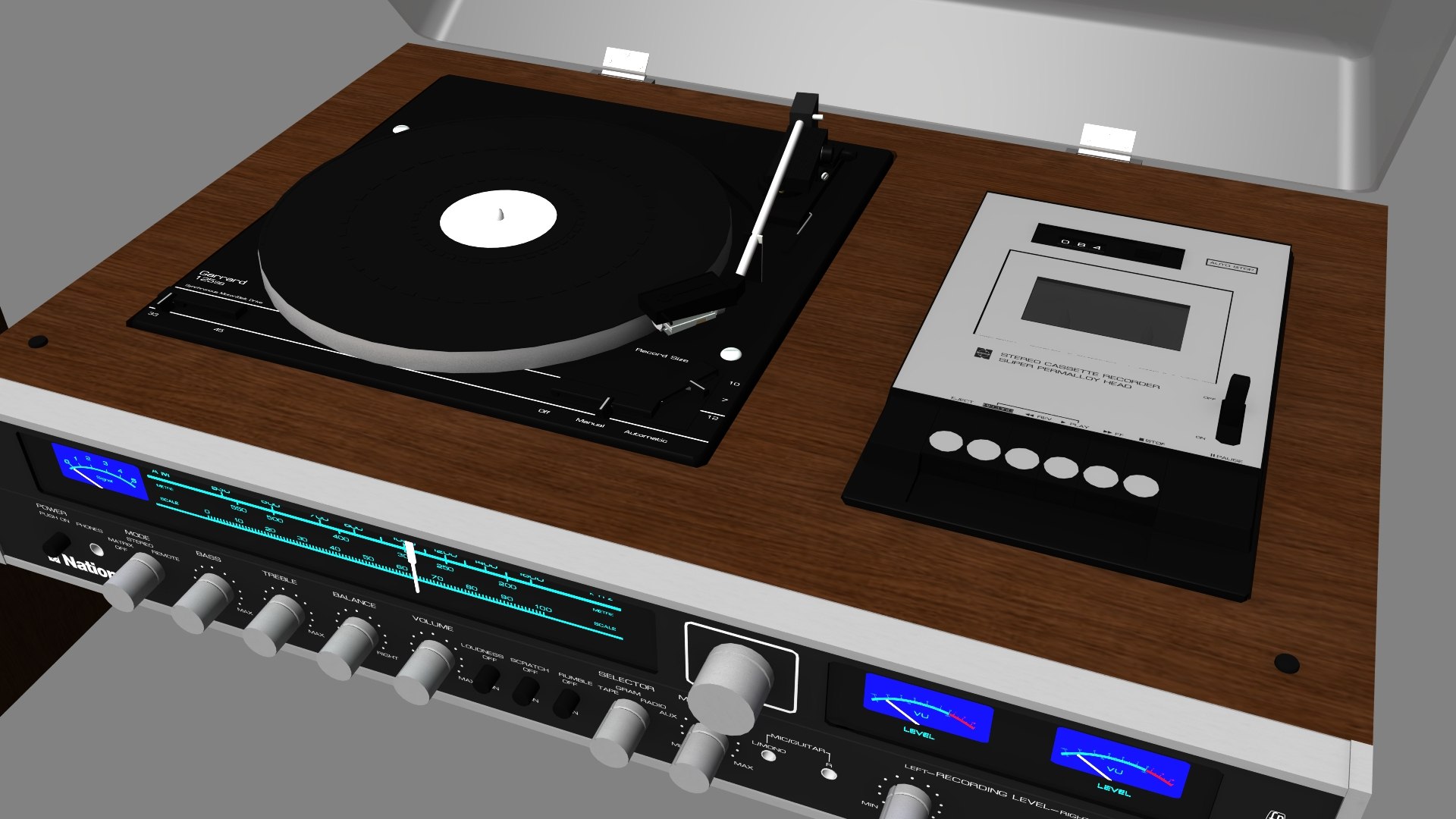 3D National 3in1 Stereo System Model - TurboSquid 2017923