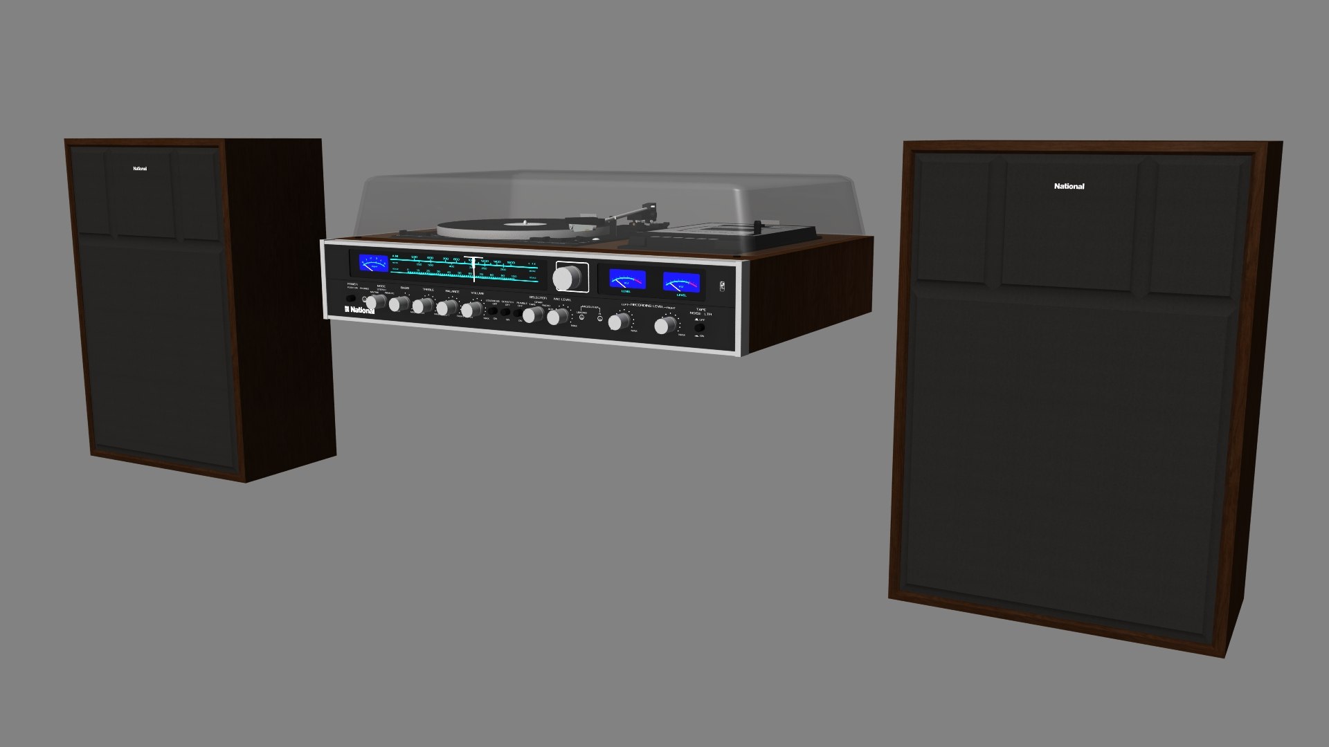 3D National 3in1 Stereo System Model - TurboSquid 2017923