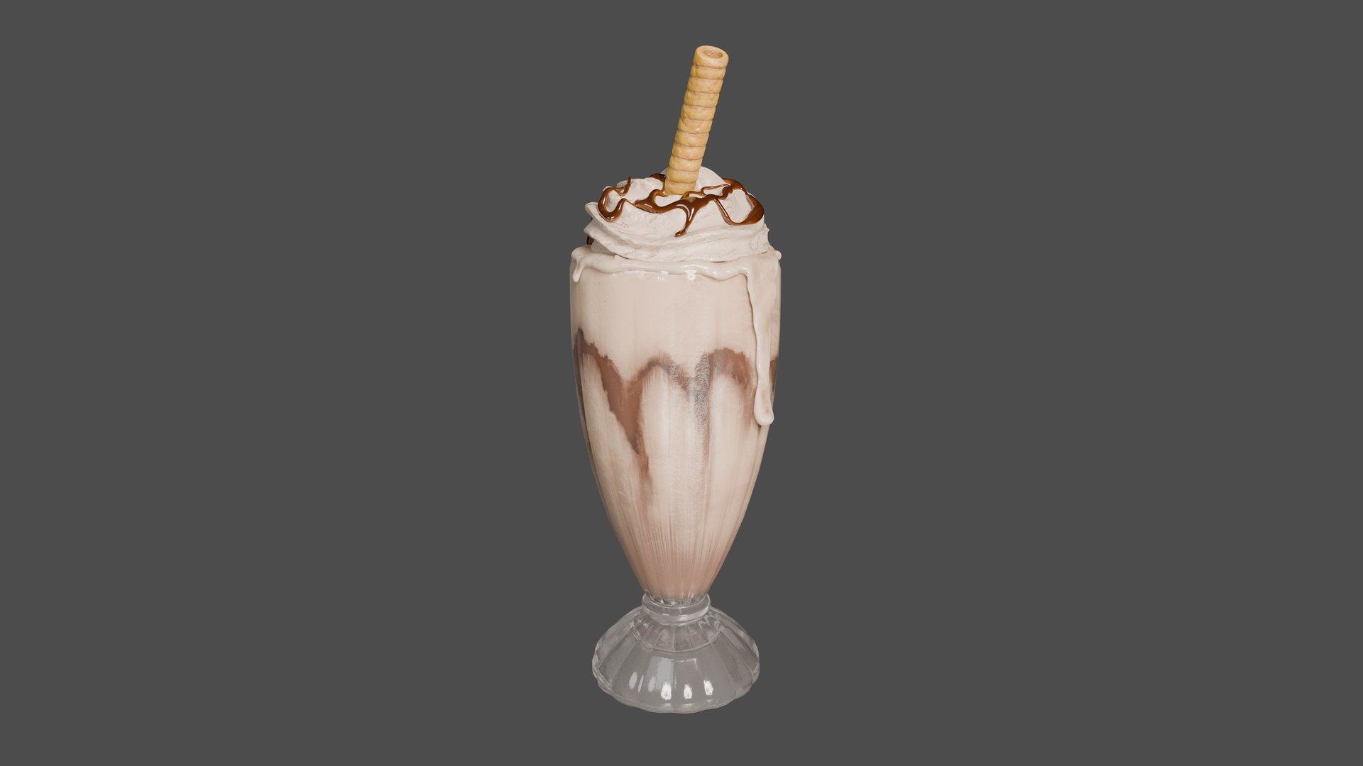 Realistic Milkshake Glass Super Fun Drink 3D Model - TurboSquid 2285941