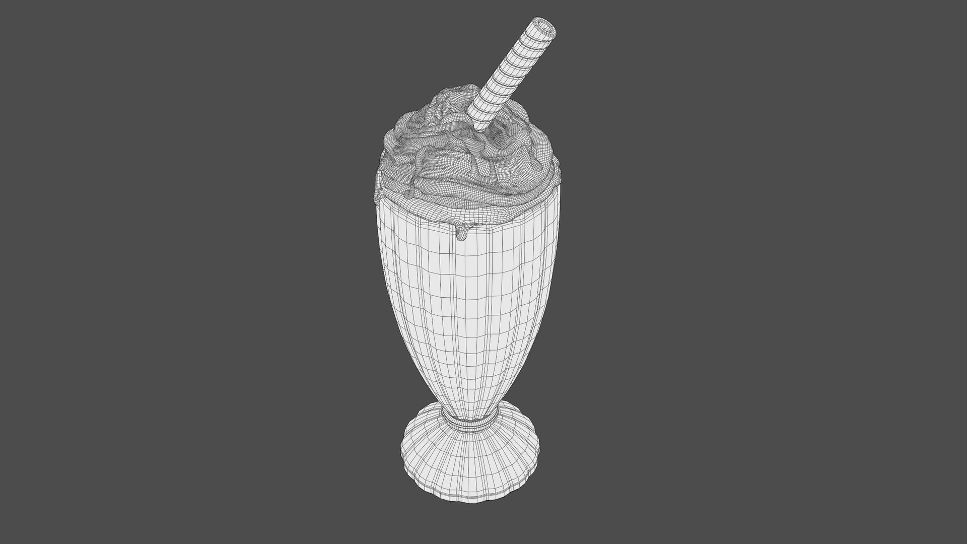 Realistic Milkshake Glass Super Fun Drink 3D Model - TurboSquid 2285941