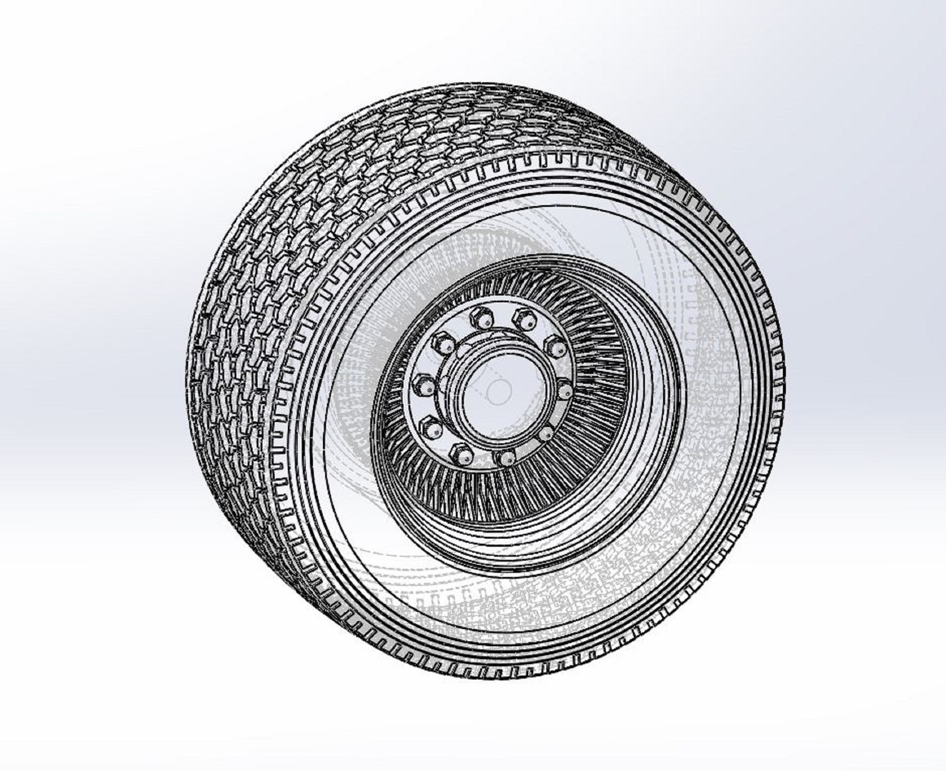 Diecast Super Single Custom Wire Wheel Of Semi Truck Scale 1 To 25 3D ...