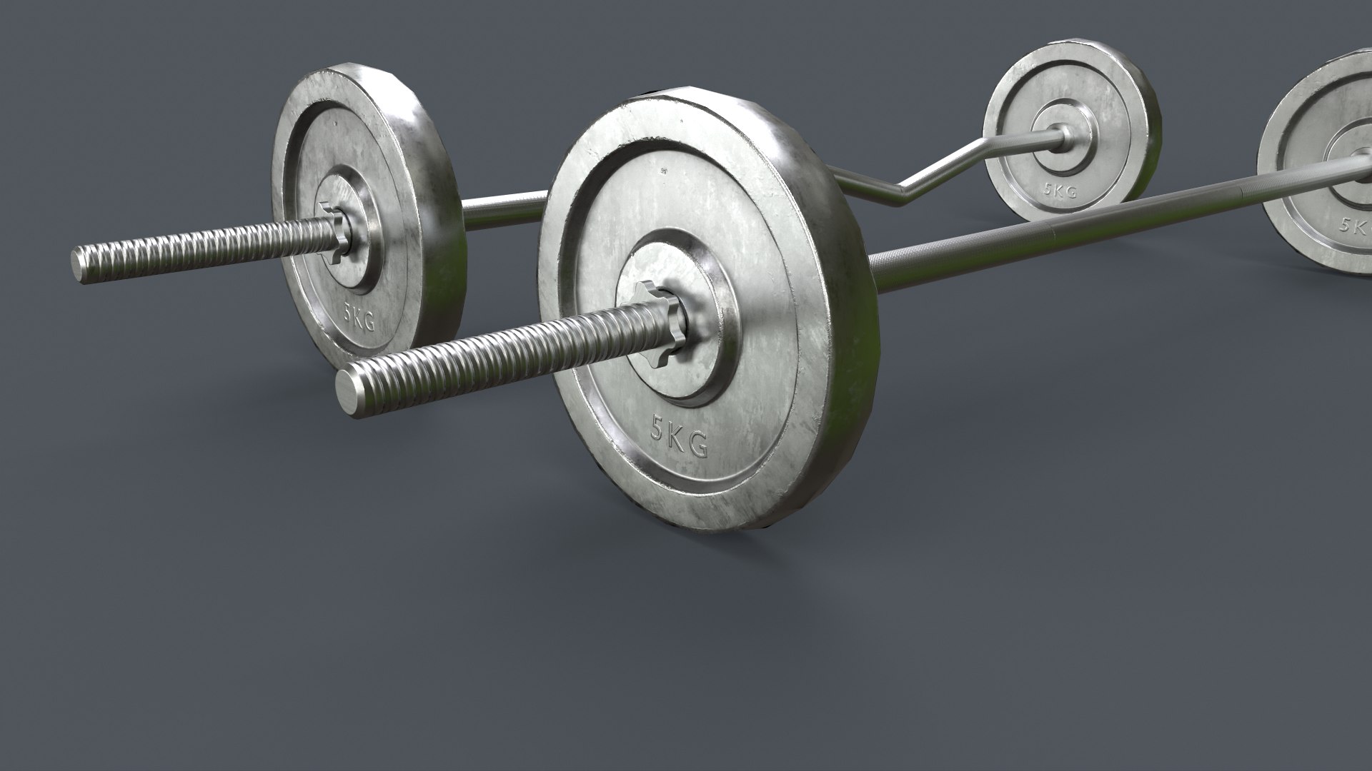 PBR Adjustable Barbell Set A3 3D Model - TurboSquid 1770115