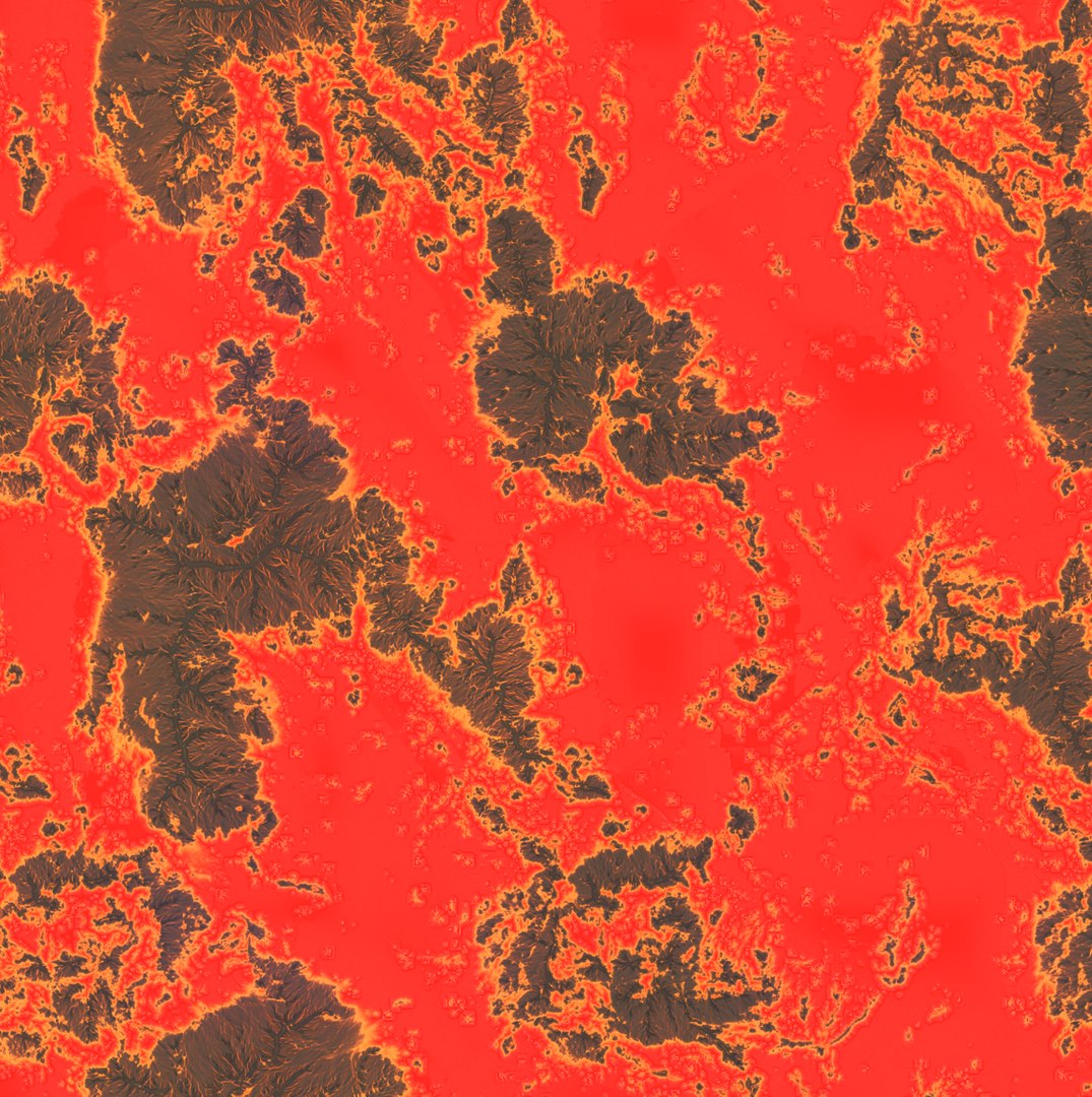 3D 16K Lava Sea Seamless Height Map And 3D Terrain - TurboSquid 2260679