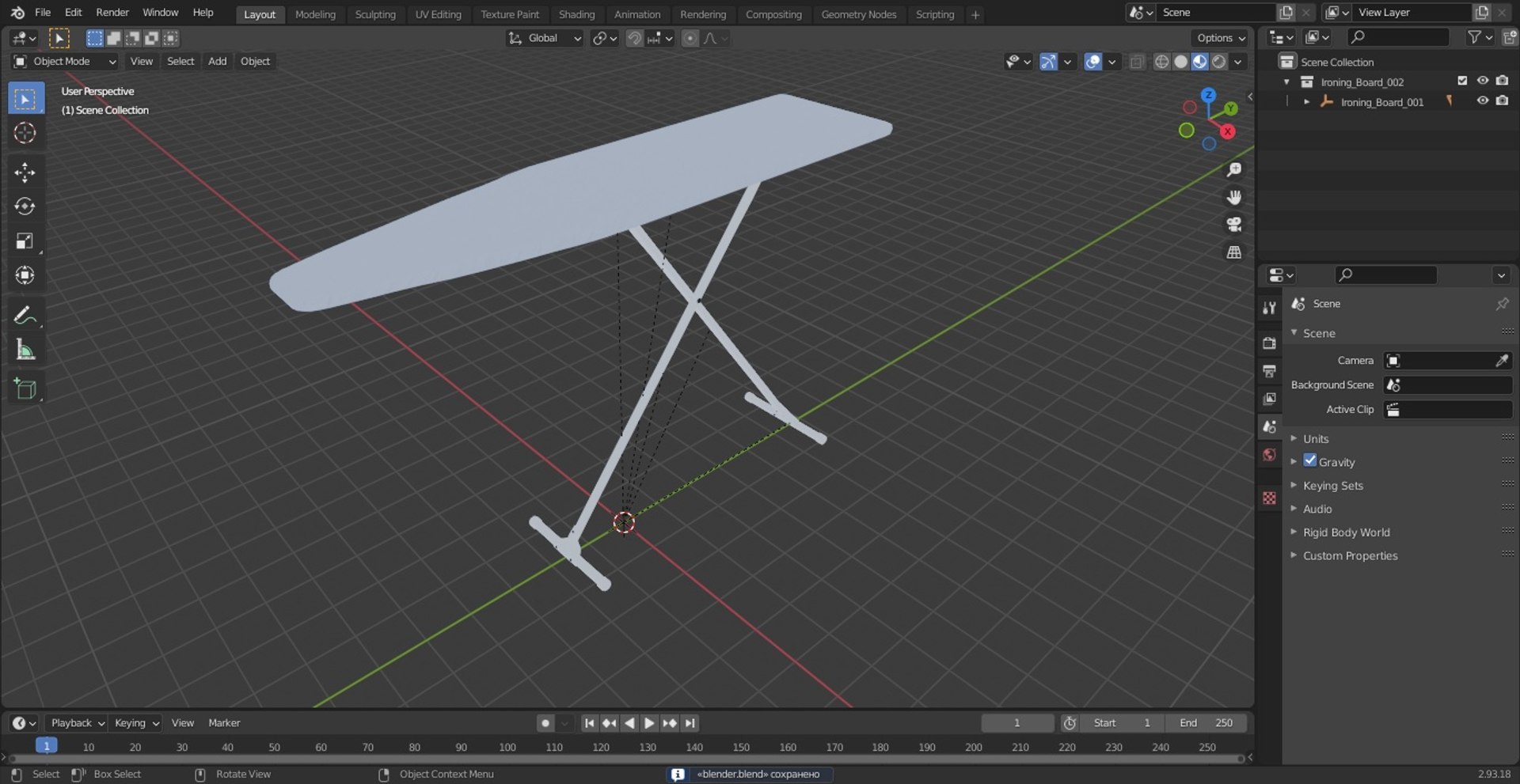 3D Ironing Board - TurboSquid 2167644