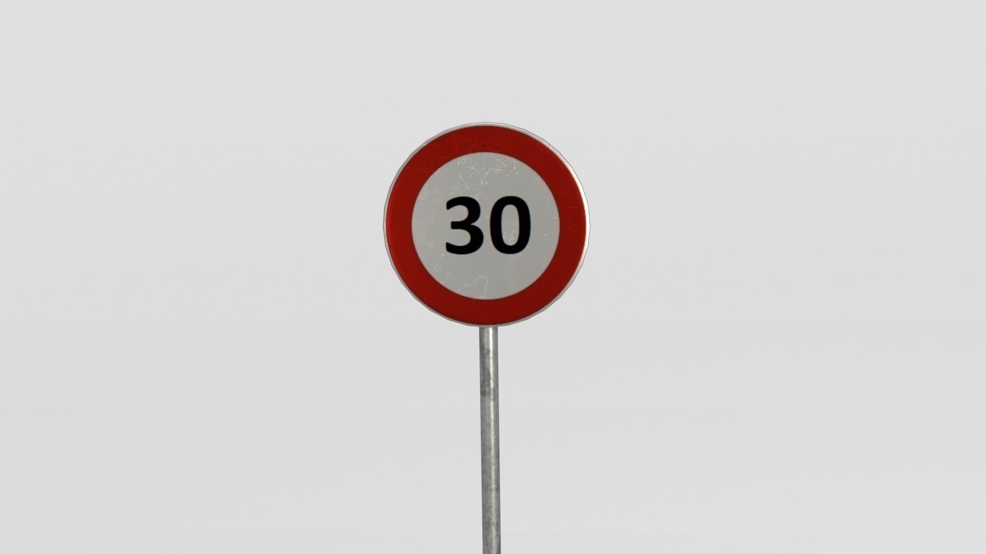 Traffic Sign Speed Limit 30 3D Model - TurboSquid 2144695