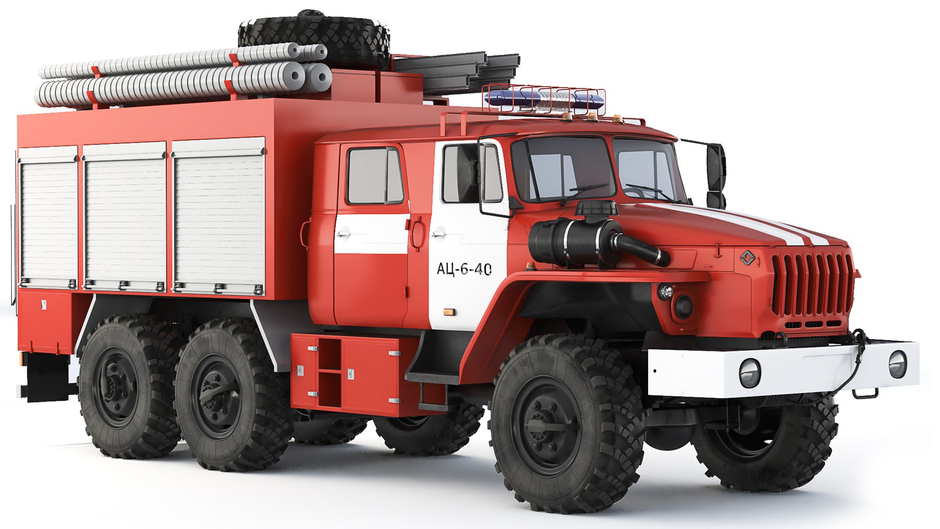 Ural 5557 AC 6 40 Fire Truck 2021 Model - TurboSquid 2106522