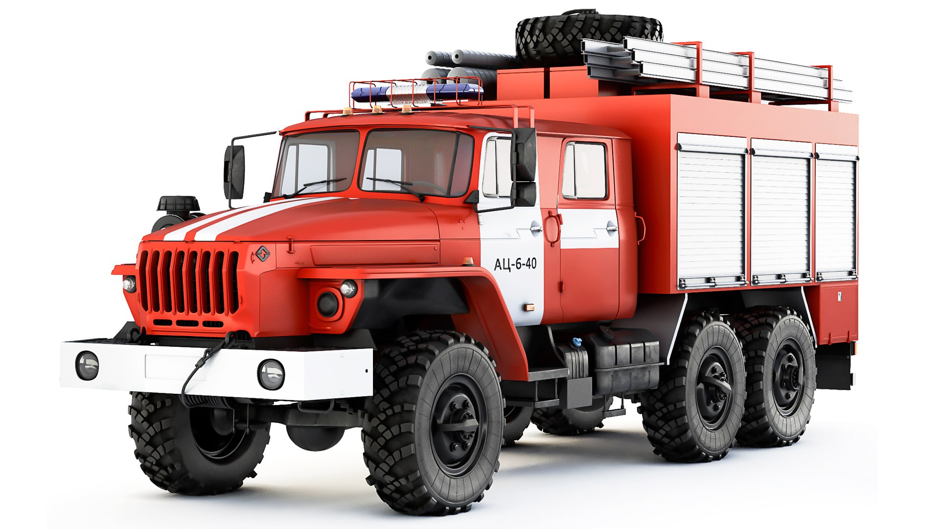 Ural 5557 AC 6 40 Fire Truck 2021 Model - TurboSquid 2106522