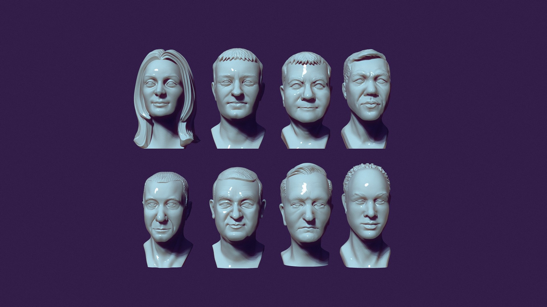 RANDOM FACES 3D - TurboSquid 2122516