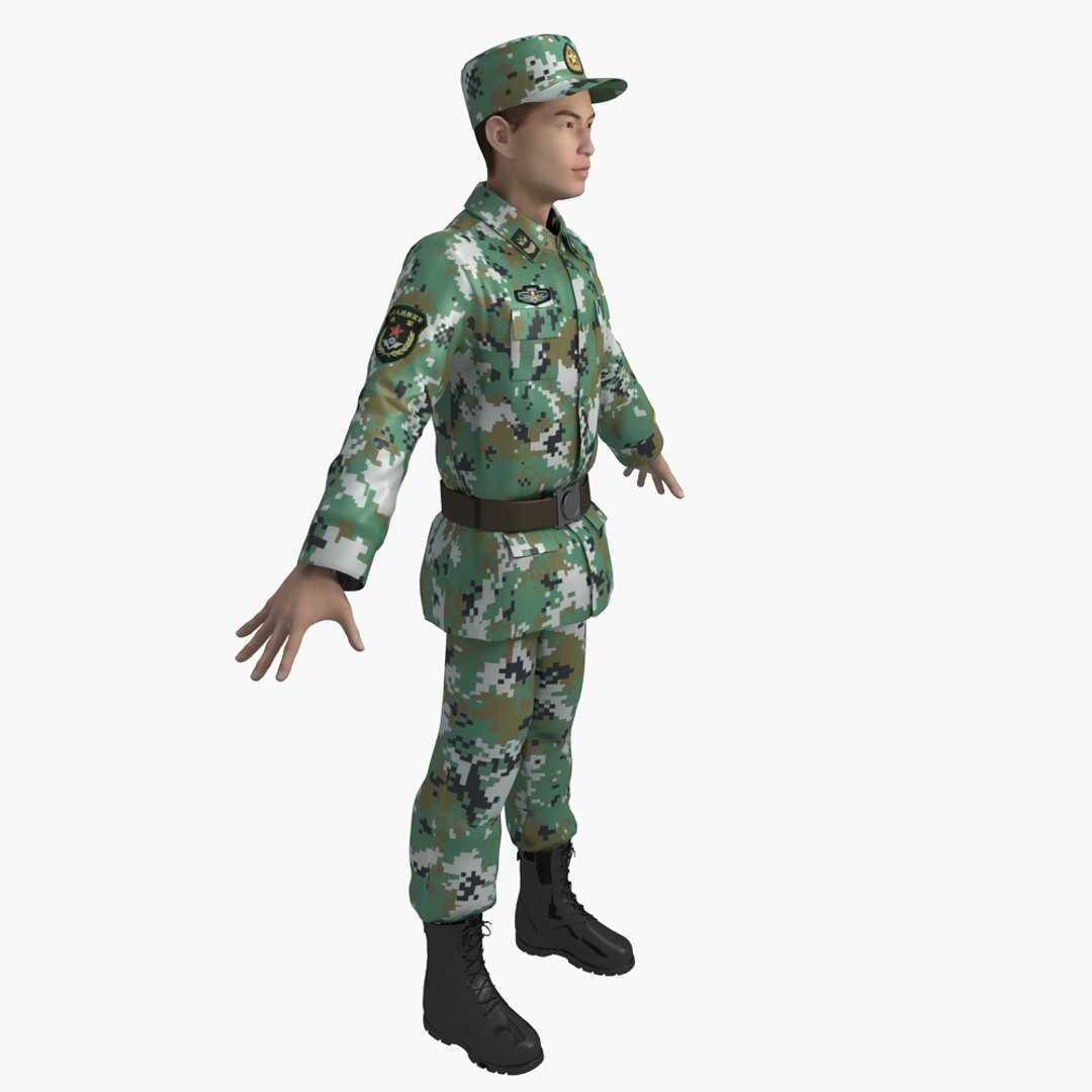 China army soldiers training 3D model - TurboSquid 1366914