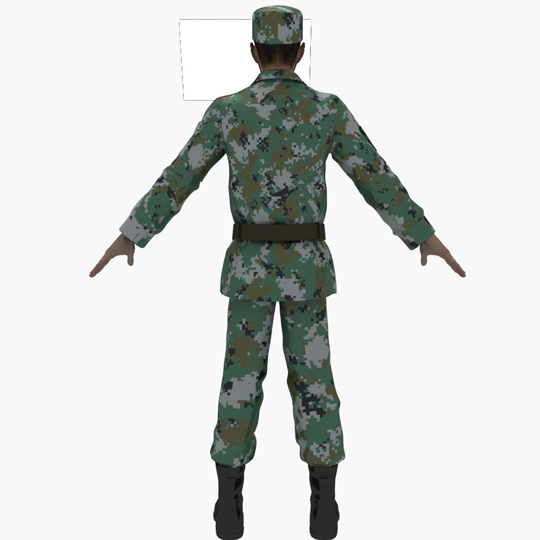 China army soldiers training 3D model - TurboSquid 1366914