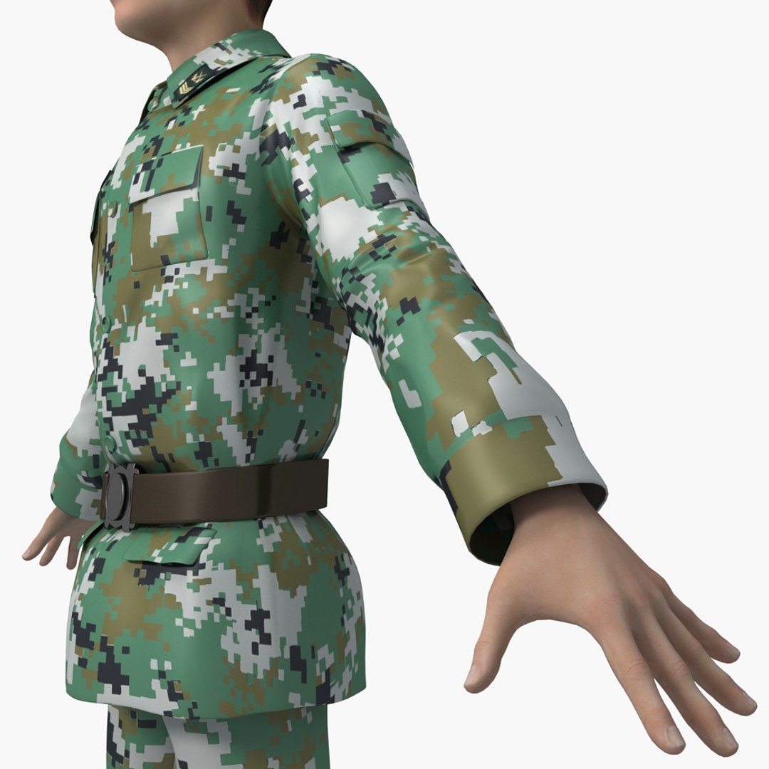 China army soldiers training 3D model - TurboSquid 1366914