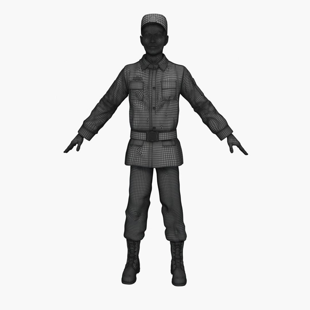 China army soldiers training 3D model - TurboSquid 1366914