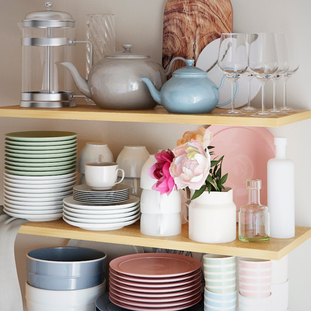 Decor Crockery Set 3d Model