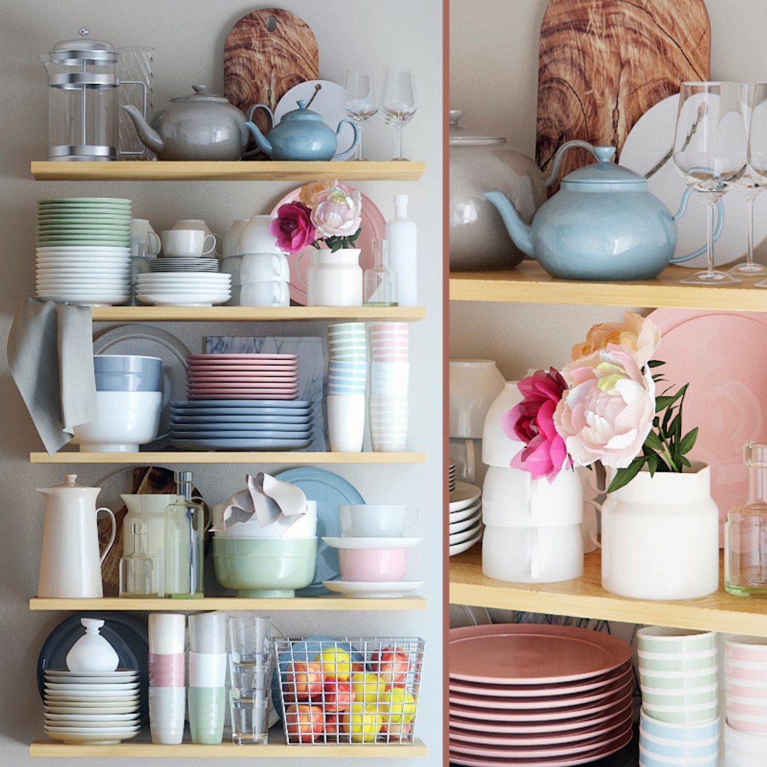 Decor Crockery Set 3d Model