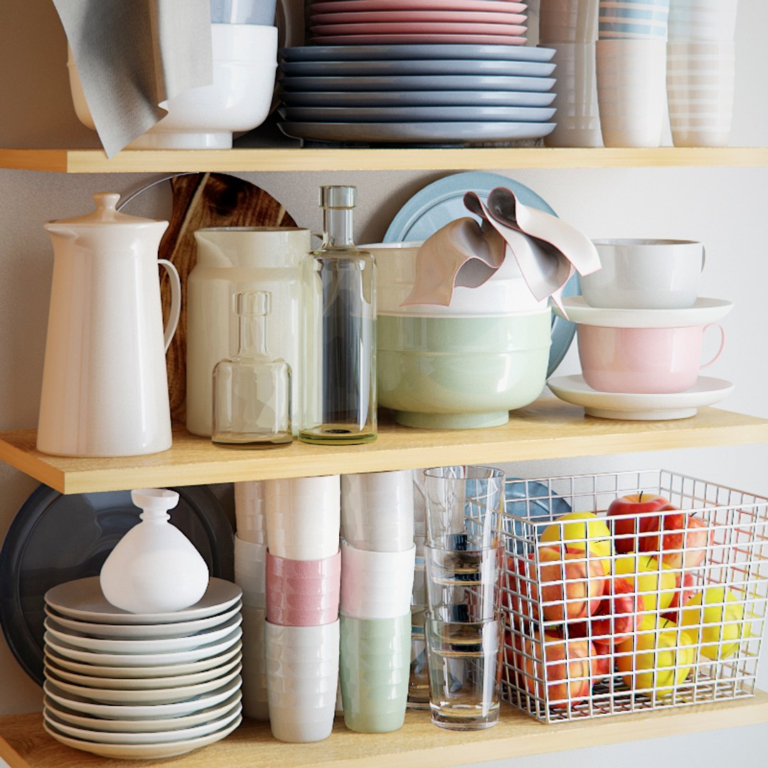 Decor Crockery Set 3d Model