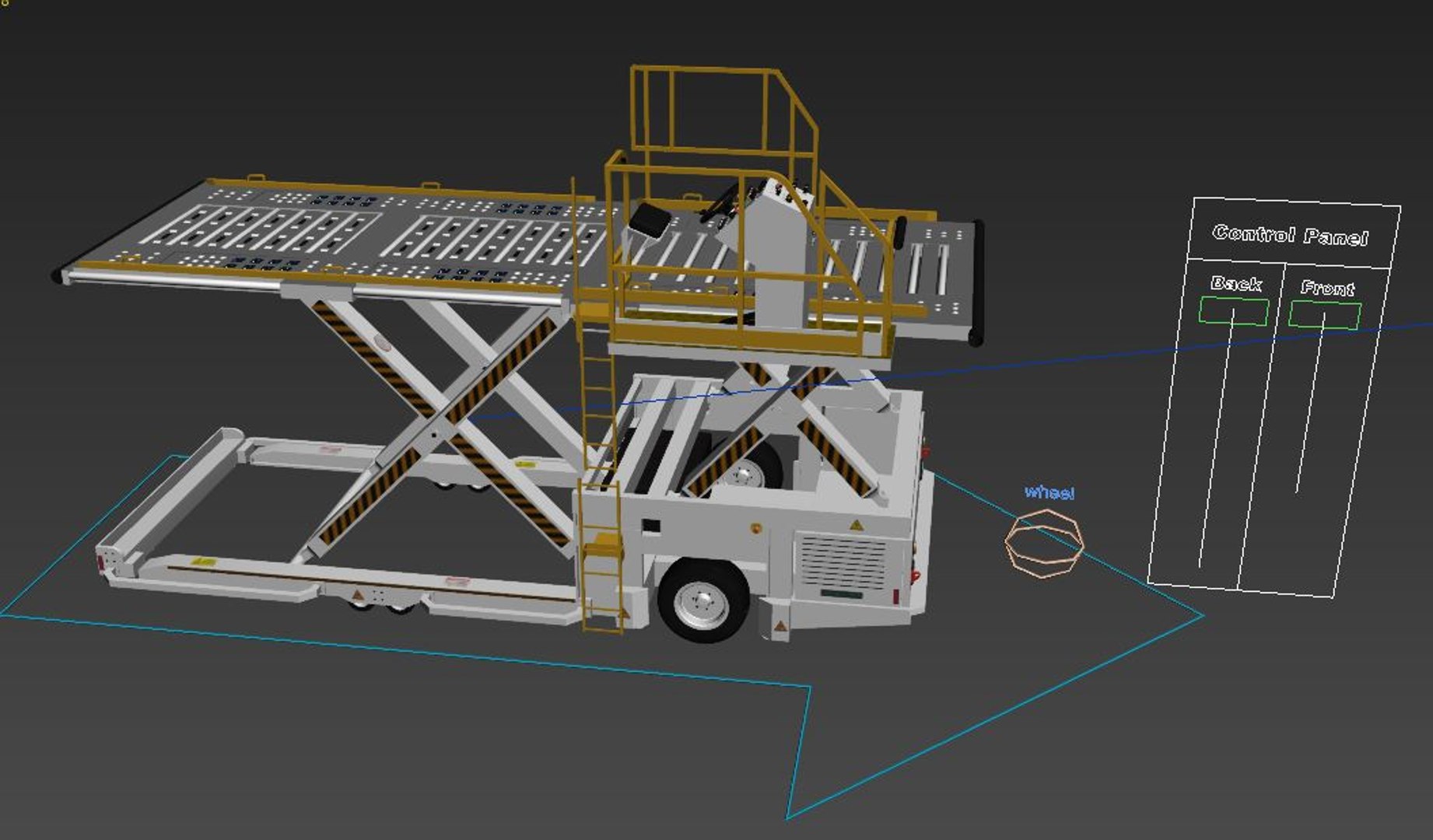 3D airport container transporter bagage model - TurboSquid 1465800