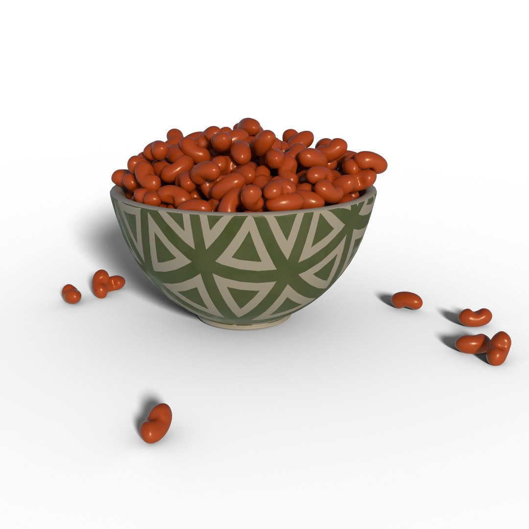 3D Brown Jelly Beans With Bowl - TurboSquid 2084764