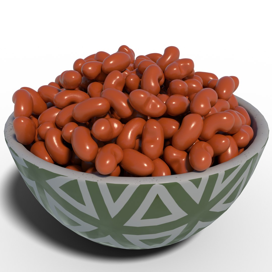 3D Brown Jelly Beans With Bowl - TurboSquid 2084764