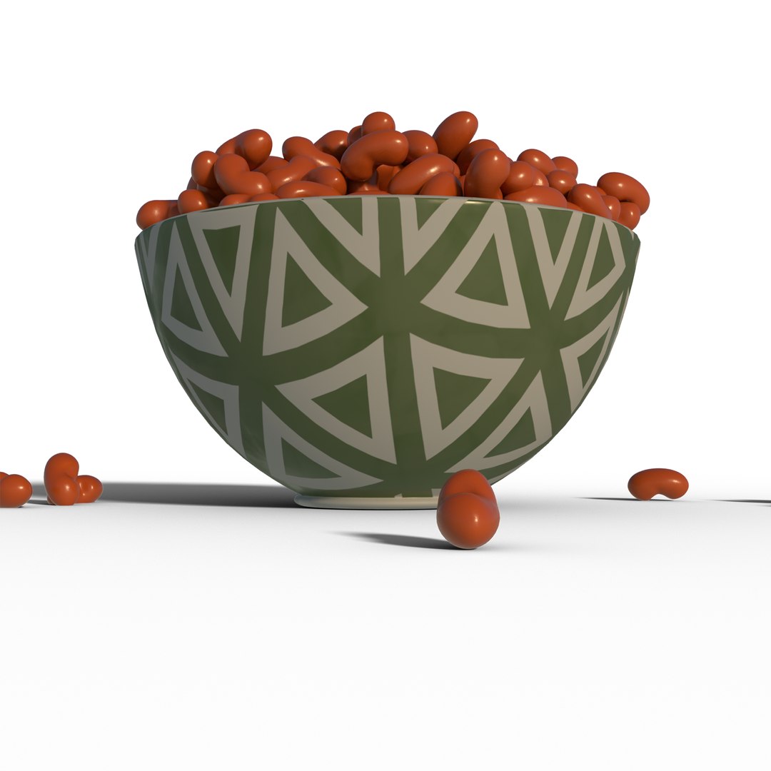 3D Brown Jelly Beans With Bowl - TurboSquid 2084764
